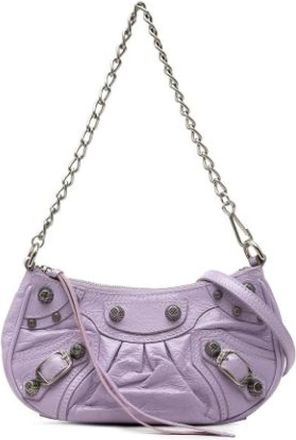 Balenciaga Sac bandouli&egrave;re Le Cagole Pre-owned - Femme - Pre-owned - Violet - Taille: ONE Size