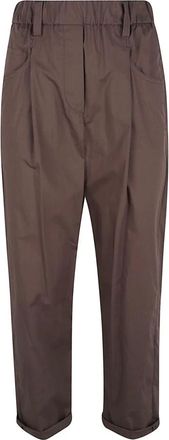 Brunello Cucinelli Femme, Pantalons, Brun, Taille: 40 FR Pantalon de surv&ecirc;tement cinq poches