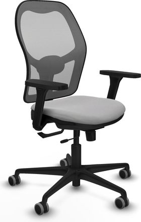 Piqueras y Crespo Schreibtischstuhl, Grau, mit 3D-Armlehnen, h&ouml;henverstellbare Lendenwirbelst&uuml;tze, ausgestattet mit Syncro/Traslack und eingespritztem Schaum. Grau/Hell