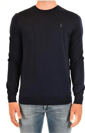 Polo Ralph Lauren Homme, Pulls, Bleu, Taille: M Round Neck Long Sleeve Tricots