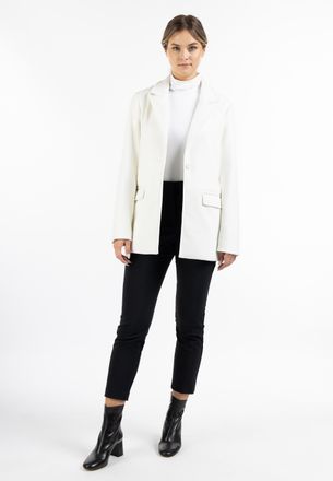 Dreimaster Dreimaster Langer Blazer Damen Wollweiss