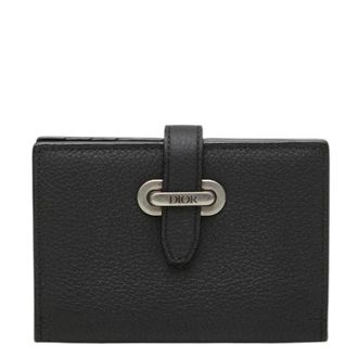 Dior Pre-owned Normandie Leather Card Case - Femme - Pre-owned - Noir - Taille: ONE Size