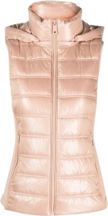 Calvin Klein Lw Padded Waisted Nylon Vest - - Jackets - Damen - Beige - M