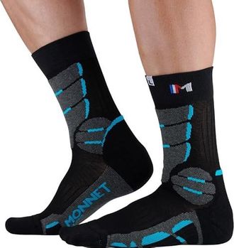 Monnet Trek Expert - Chaussettes randonn&eacute;e (FR/ES, Num&eacute;rique, 45, 46, Taille normale, Taille normale, Bleu)