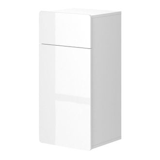 Vicco Meuble de rangement de salle de bain Izan, Blanc, 36.6 x 76.6 cm avec tiroir et porte