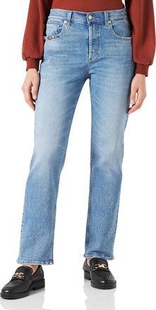 Replay Damen Maijke Straight Jeans, 010 Light Blue, 31W / 30L EU
