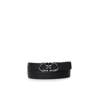 Ferragamo Gancini Lederg&uuml;rtel - - Accessories - Herren - Schwarzk - 110 CM