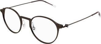 Montblanc Montblanc, Homme, Accessoires, Brun, Taille: 49 MM Hyperlight Round Optical Frame