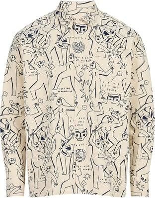 Olow Chemise droite imprim&eacute;e en coton
