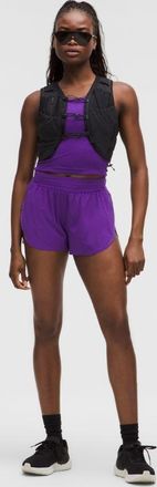 lululemon Fast and Free Shorts im Classic Fit mit Saumschlitz und hohem Bund f&uuml;r Frauen - 8 cm - Gr&ouml;&szlig;e 2XS in College Purple