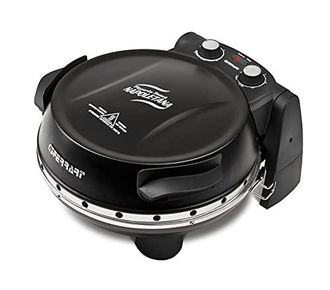 G3Ferrari G10032 Pizzeria Snack Napoletana Forno Pizza Plus Evo, 1200 W, Double Pierre Réfractaire, diamètre 31 cm, Livre de recettes et palettes inclus, Noir