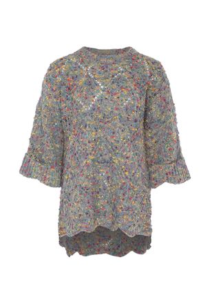 Mymo Pullover Frauen Grau Melange Mehrfarbig