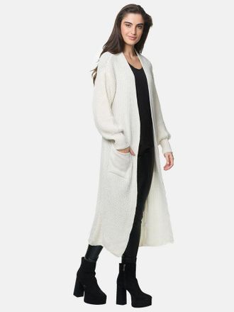 Elara Cardigan Damen Strick Cardigan lang Oversize - One Size mit Taschen