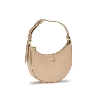 Valentino Garavani Womens Beige Calf Leather Bos Taurus Shoulder Bag