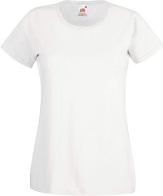 Fruit Of The Loom Valueweight T-Shirt für Damen weiß XS