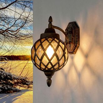 Licht-Erlebnisse Licht-erlebnisse - Lampe murale extérieure en cuivre antique IP44 Vintage