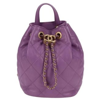 Chanel Pre-owned Leder ruckscke - - Pre-owned - Damen - Lila - ONE SIZE