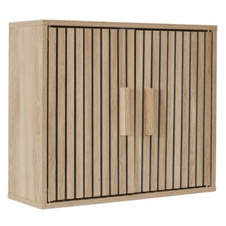 The Home Deco Factory HD0221, Wandschrank, Modell Klaus, Natural Crush Collection, M&ouml;bel, Badezimmerm&ouml;bel, 60 x 50 x 20 cm, Braun