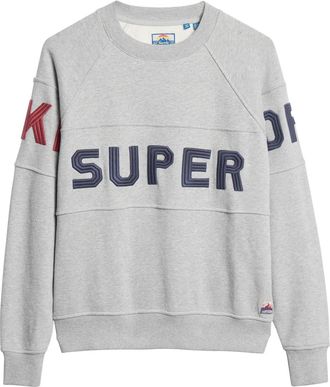 Superdry Damen Ski-Sweatshirt Grau Meliert 34