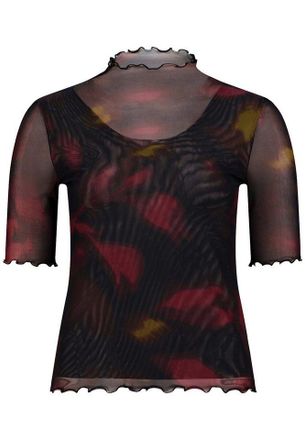 Zero Kurzarmshirt Damen mit Muster (1-tlg) Material