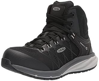 Keen Womens Mid Composite Toe Industrial Sneaker Boot, Vapor/Black, 9 Wide
