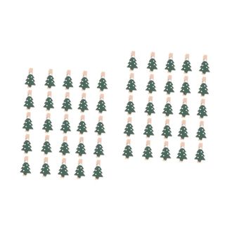 Aboofan 50 St&uuml;ck W&auml;scheklammer Aus Holz Fotopapierklammer Mini-fotoclips Aus Holz Weihnachts-mini-w&auml;scheklammern Weihnachtskugeln Weihnachtsdekorationen Weihn