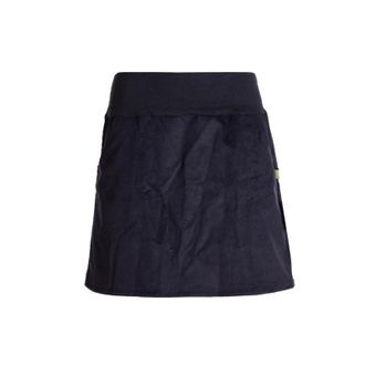 vishes Damen-Cordrock mit breitem Bund & Taschen in Schwarz | Gr&ouml;&szlig;e XS (34-36) | Handgefertigt aus 100% Baumwolle | F&uuml;r warme & kalte Monate | Nachhaltige Al