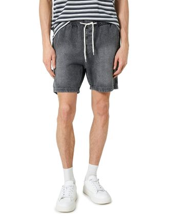 Koton Men Denim Shorts Drawstring Pocket Detailed Cotton