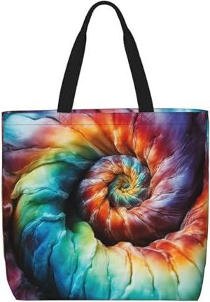 Generic Motif Tie-Dye Sac &Agrave; Bandouli&egrave;re Pliable Sacs De Courses Imperm&eacute;able Sac Courses Pour Travail Shopping Universit&eacute;