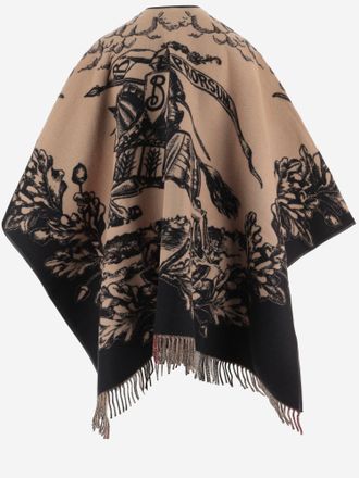 Burberry Womens Wool Cape Reversible Check Archive Beige Capes Jacket