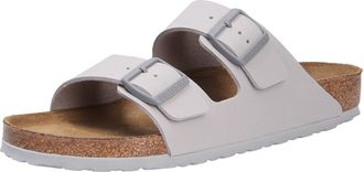 Birkenstock Mayari Damen-Flip-Flops aus Leder, Münze aus hellgrauem Stein, 41 EU