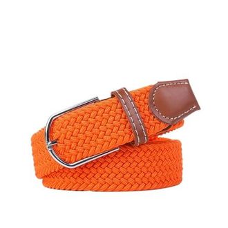 Generic Ceinture &eacute;lastique en toile tiss&eacute;e avec boucle ardillon tricot&eacute;e pour homme et femme, 8, 3.3cmX107cm