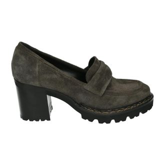 Luca Grossi Braune Wildleder Slip-On Schuhe - - Shoes - Damen - Braun - 35 EU