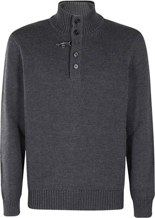 Fay Homme, Pulls, Gris, Taille: 2XL Wool Turtleneck