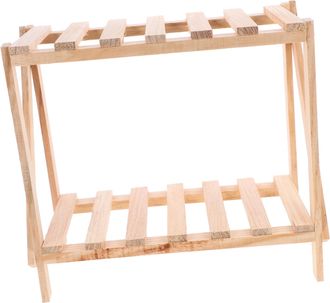 DOITOOL Pflanzenst&auml;nder aus Holz Blumentopf Regal Platzsparend f&uuml;r Wohnzimmer Bad Fensterbank bis Robust Langlebig Naturfarben