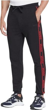 HUGO BOSS Homme, Pantalons, Noir, Taille: M Jogging Confort Coton Logo