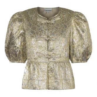 Ganni Femme, Blouses et Chemises, Jaune, Taille: 36 FR Robe &Eacute;l&eacute;gante