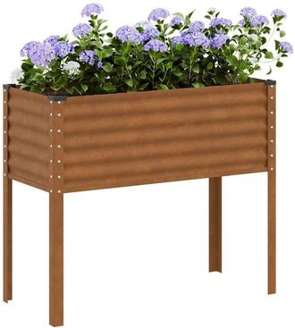 vidaXL Vidaxl - Jardini&egrave;re 100x41x90 cm acier r&eacute;sistant aux intemp&eacute;ries