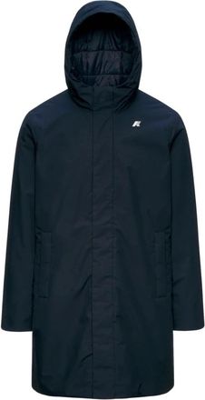 K-Way Thomas Warm Micro Canvas Parka - - Coats - Herren - Blau - 2XL