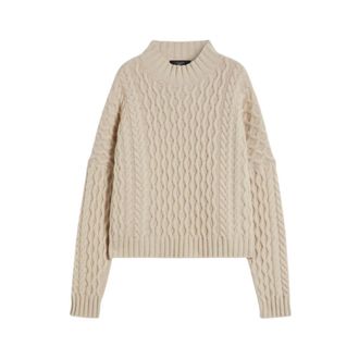 Max Mara Femme, Pulls, Beige, Taille: 38 FR Yard Knit Jumper