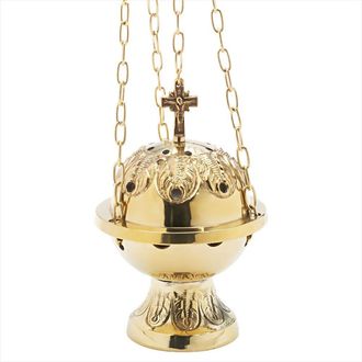 NKlaus Weihrauchständer mit Einsatzschale Messing Handarbeit Geschenk 2923