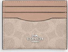Coach Schmales Kartenetui aus Signature-Canvas