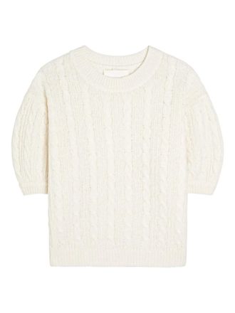 Lisa Yang Kenzie cable-knit top - Nude