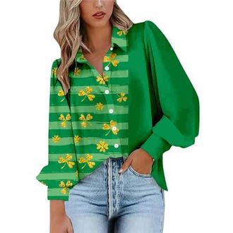 Generic Chemisier pour femme avec boutonni&egrave;re, id&eacute;al pour Thanksgiving, la Saint-Valentin et dautres occasions. Chemisier &agrave; manches longues sexy pour homme, G