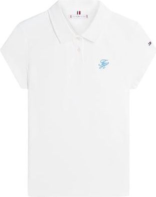Tommy Hilfiger Polo slim brod&eacute; en coton m&eacute;lang&eacute;
