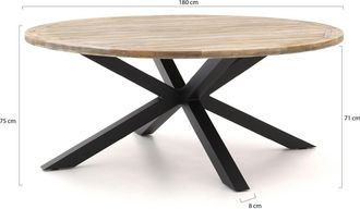 Intenso Furniture Intenso Asti/Rough-Y &Oslash; 180 cm Gartenm&ouml;bel-Set 7-teilig