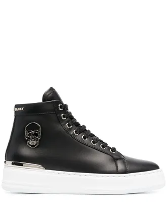 Philipp Plein baskets montantes Skull - Noir