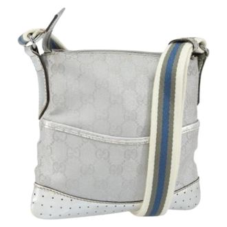 Gucci Pre-owned Vintage Canvas Cross Body Bag - - Pre-owned - Damen - Grau - ONE SIZE