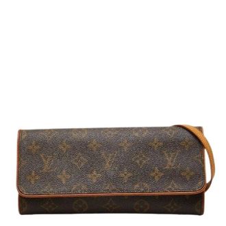 Louis Vuitton Pre-owned Pochette Twin GM Monogram Sac Bandouli&egrave;re - Femme - Pre-owned - Brun - Taille: ONE Size
