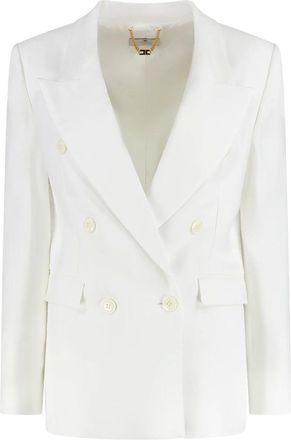 Elisabetta Franchi Femme, Vestes, Blanc, Taille: 36 FR Blazer